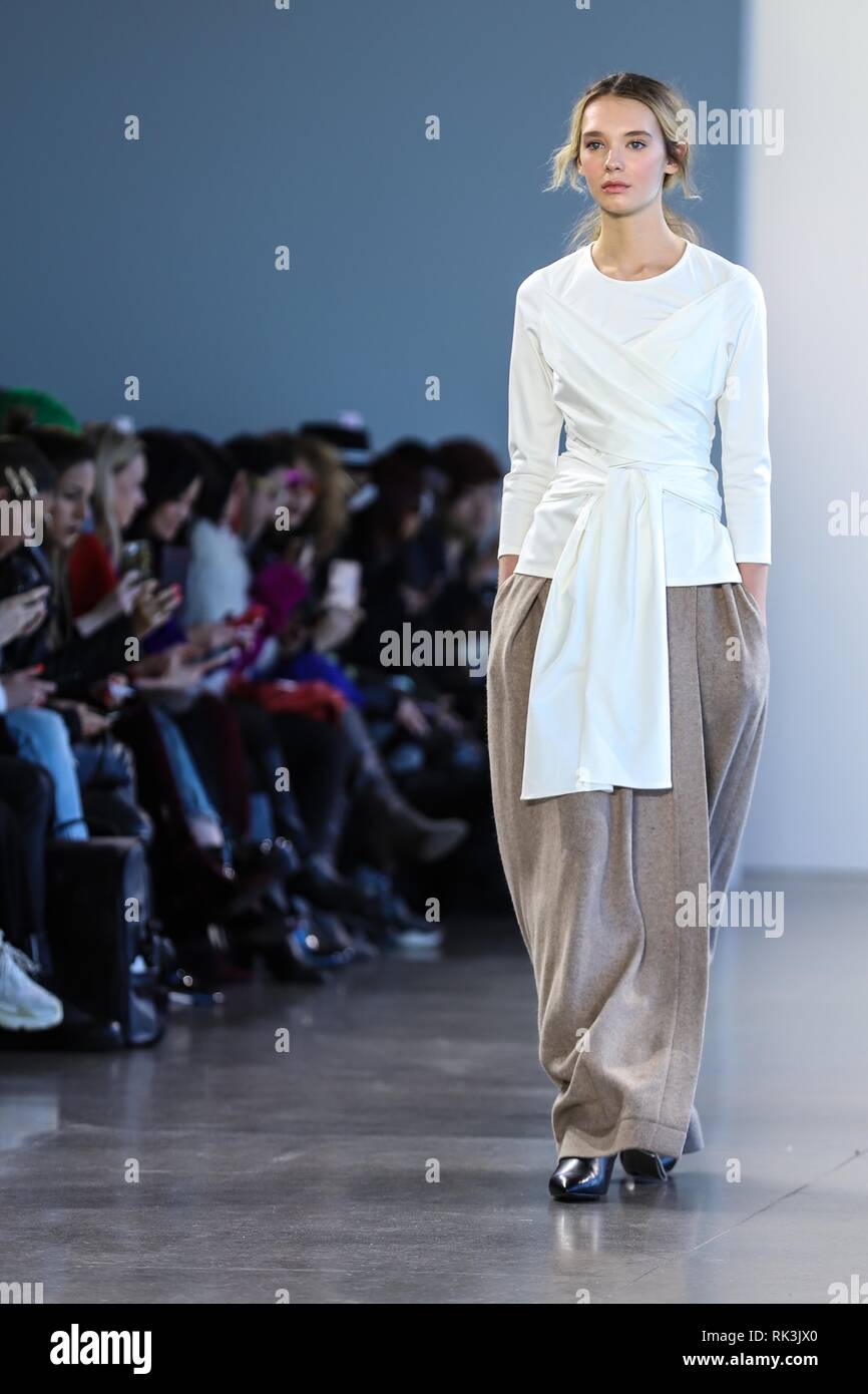 New York, New York, USA. 8th Feb, 2019. Models walk the runway for the ...