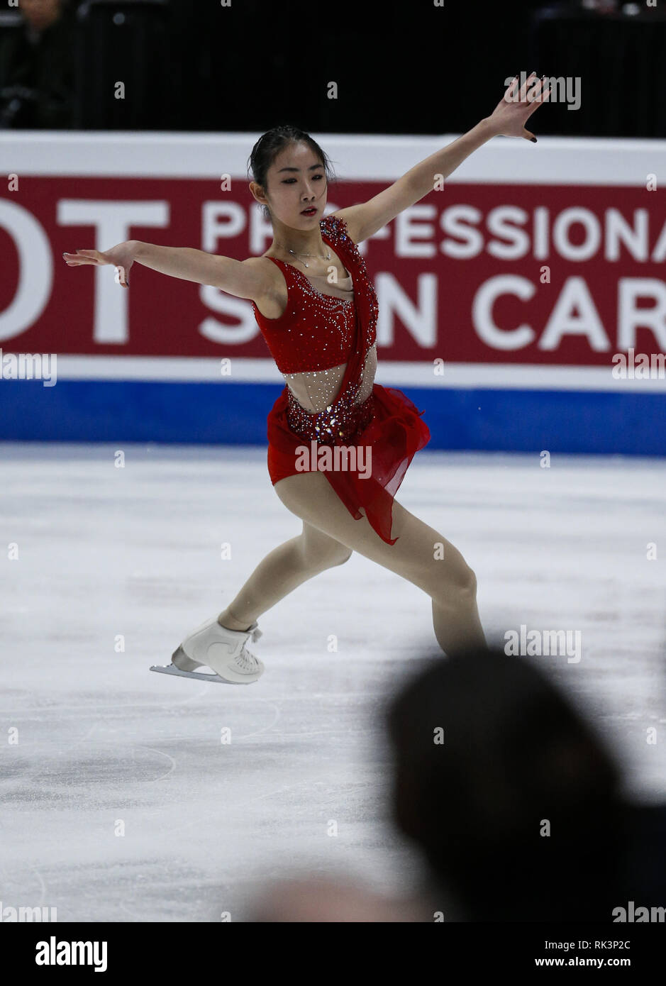 Anaheim, California, USA. 8th Feb, 2019. Hongyi Chen of China competes ...