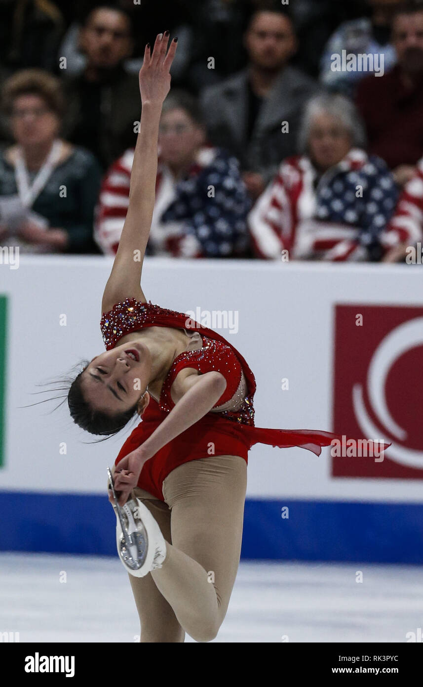 Anaheim, California, USA. 8th Feb, 2019. Hongyi Chen of China competes ...