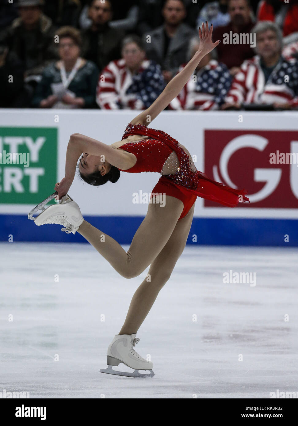Anaheim, California, USA. 8th Feb, 2019. Hongyi Chen of China competes ...