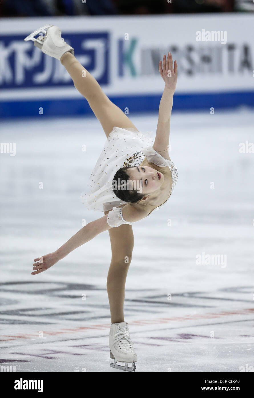 Anaheim, California, USA. 8th Feb, 2019. Ting Cui of USA competes in ...