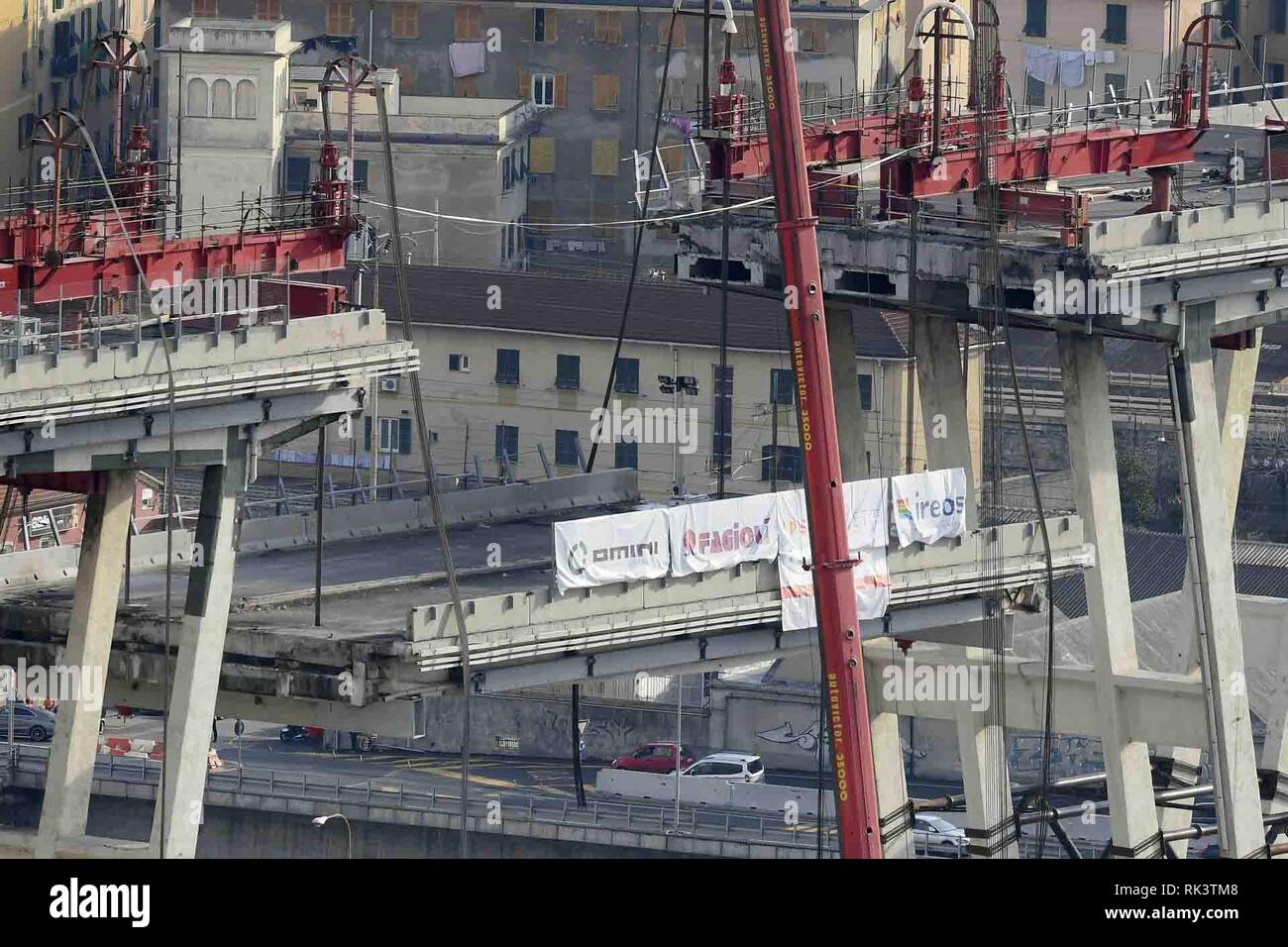 Foto Fabio Ferrari /LaPresse 09 02 2019 Genova, Italia News Demolizione ...