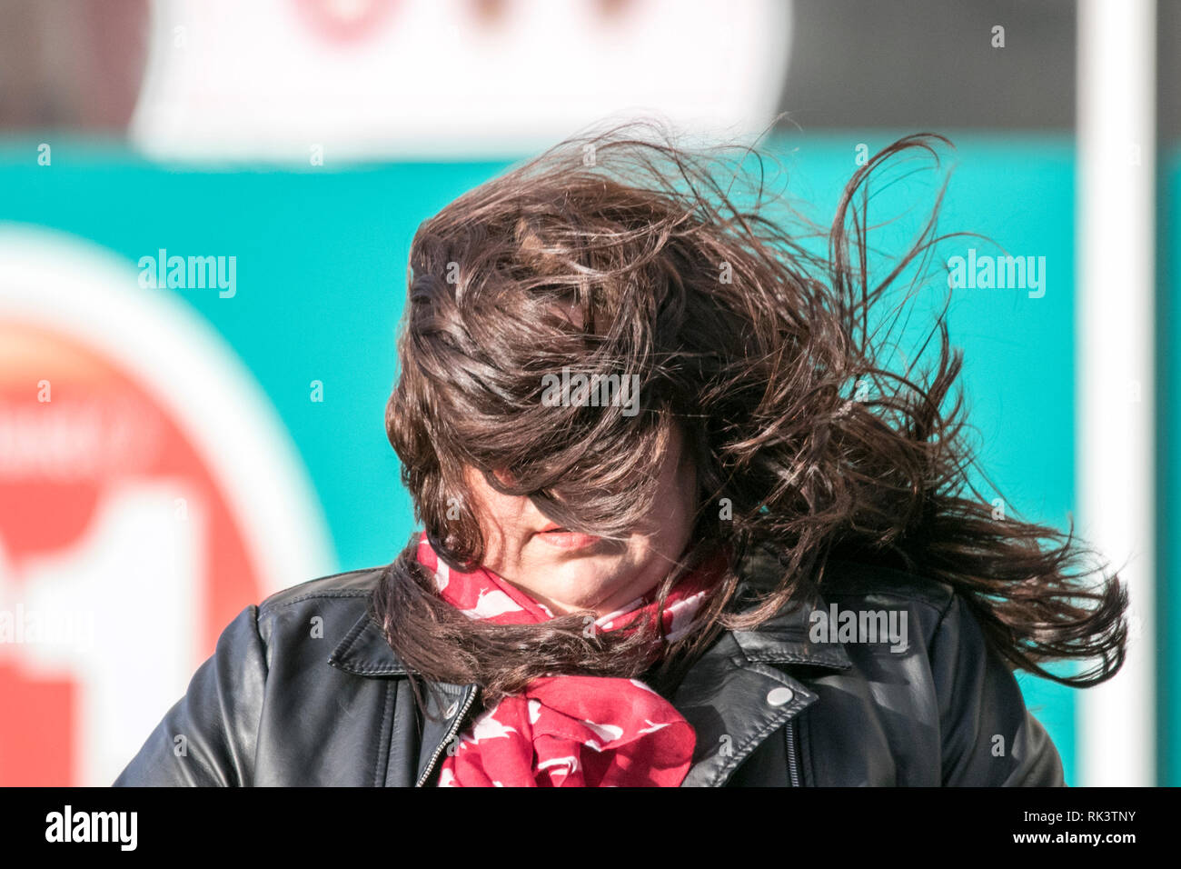 Windhairwindsweptbad Hair Daywind Blown Hairlong Hairfemalefacehead And Shoulders