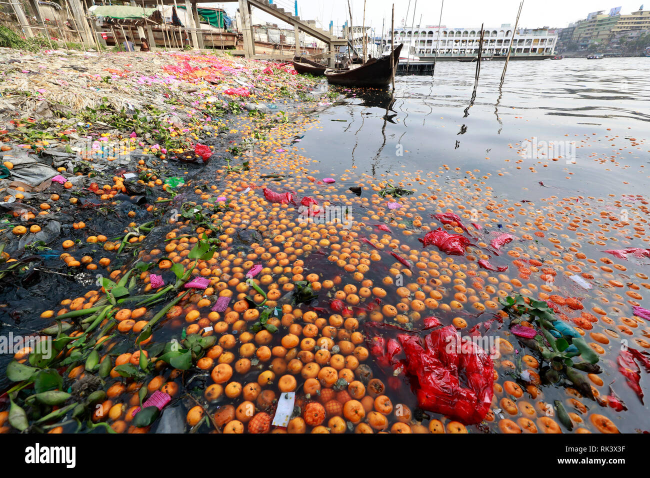 Dhaka, Bangladesh - February 09, 2019: Industry, mills, factories ...