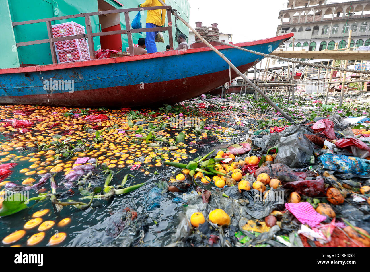 Dhaka, Bangladesh - February 09, 2019: Industry, mills, factories ...