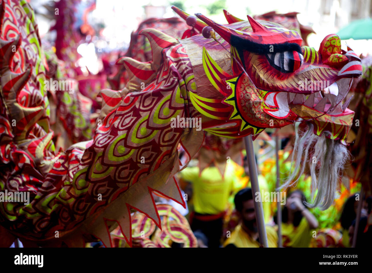 Sao Paulo, Brazil. February 9, 2019 - thousands of people accompany the ...