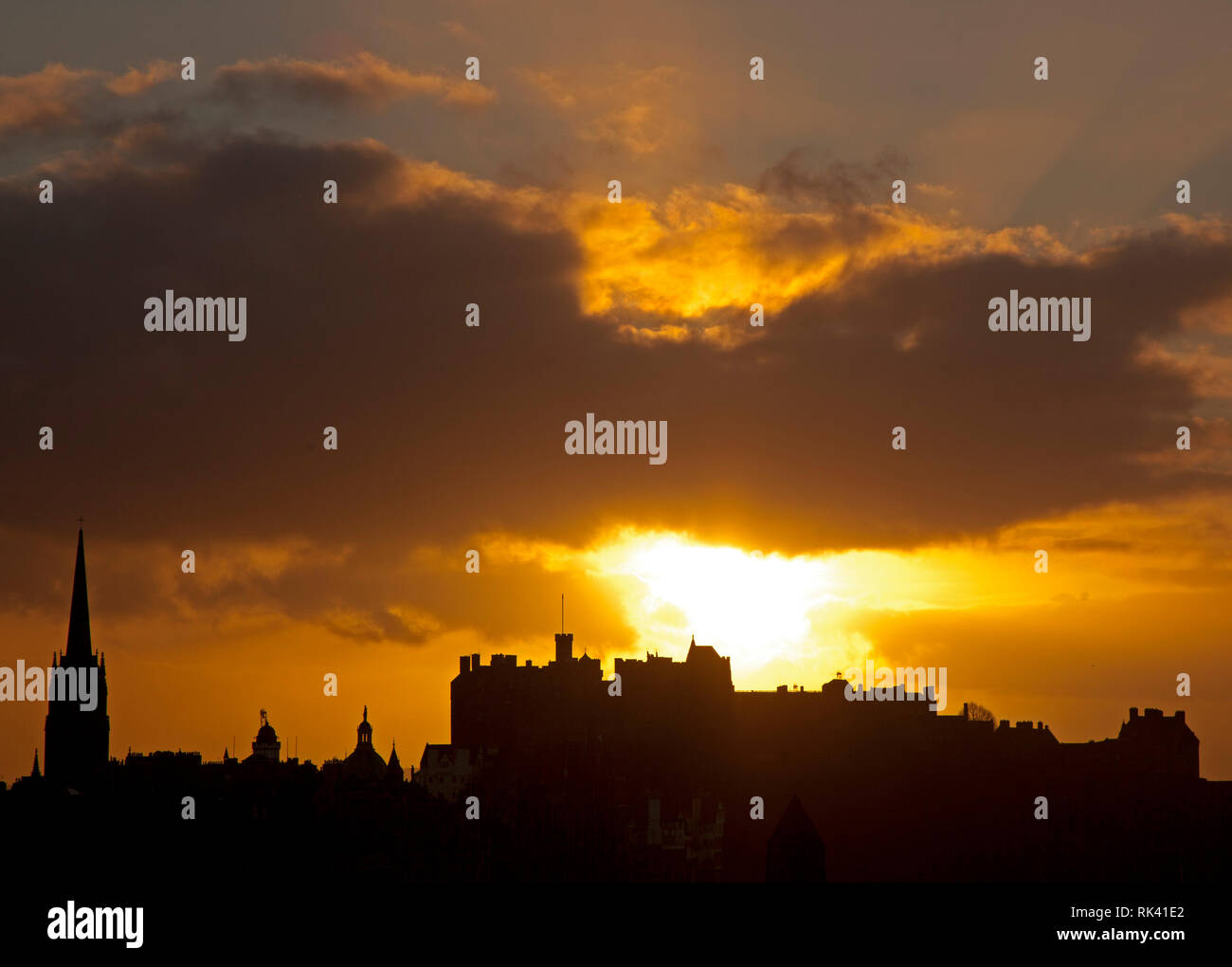 Edinburgh, Scotland, UK weather. 9th February 2019, after a day of ...