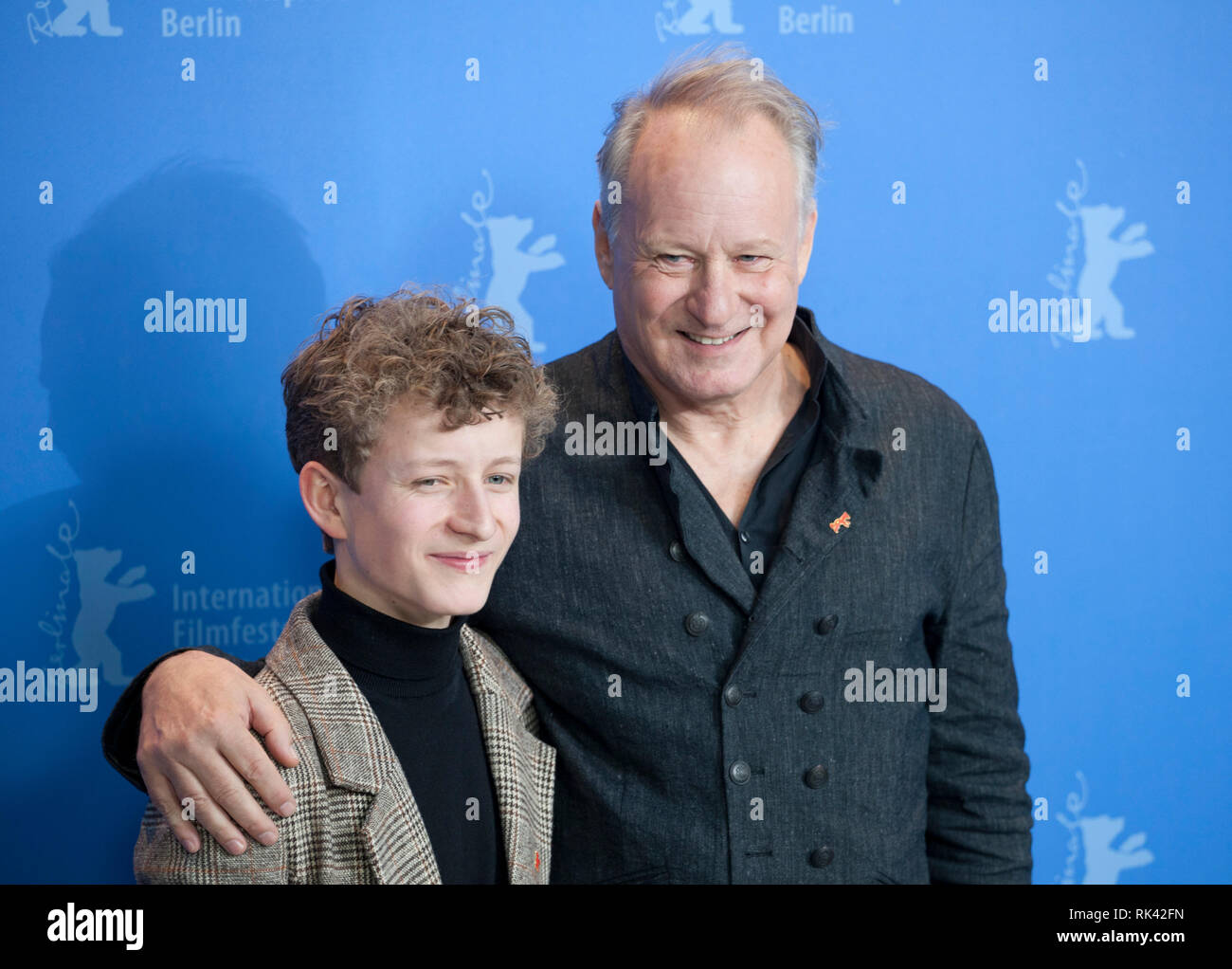 Berlin, Germany, 09th February, 2019.Actors Jon Ranes and Stellan ...