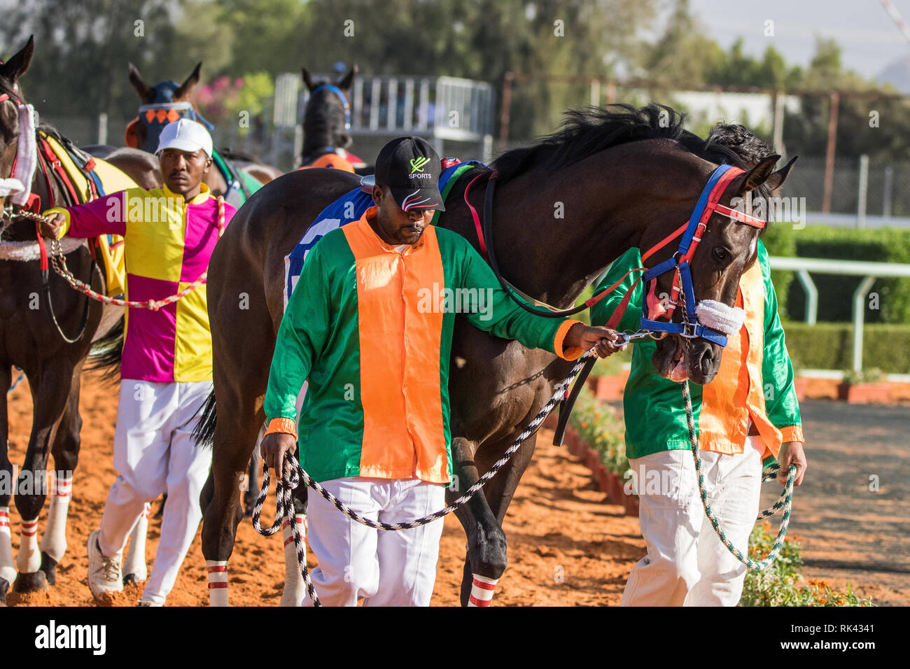 Horse racing at King Khalid Racetrack, Taif, Saudi Arabia. 23/06/2018 ...