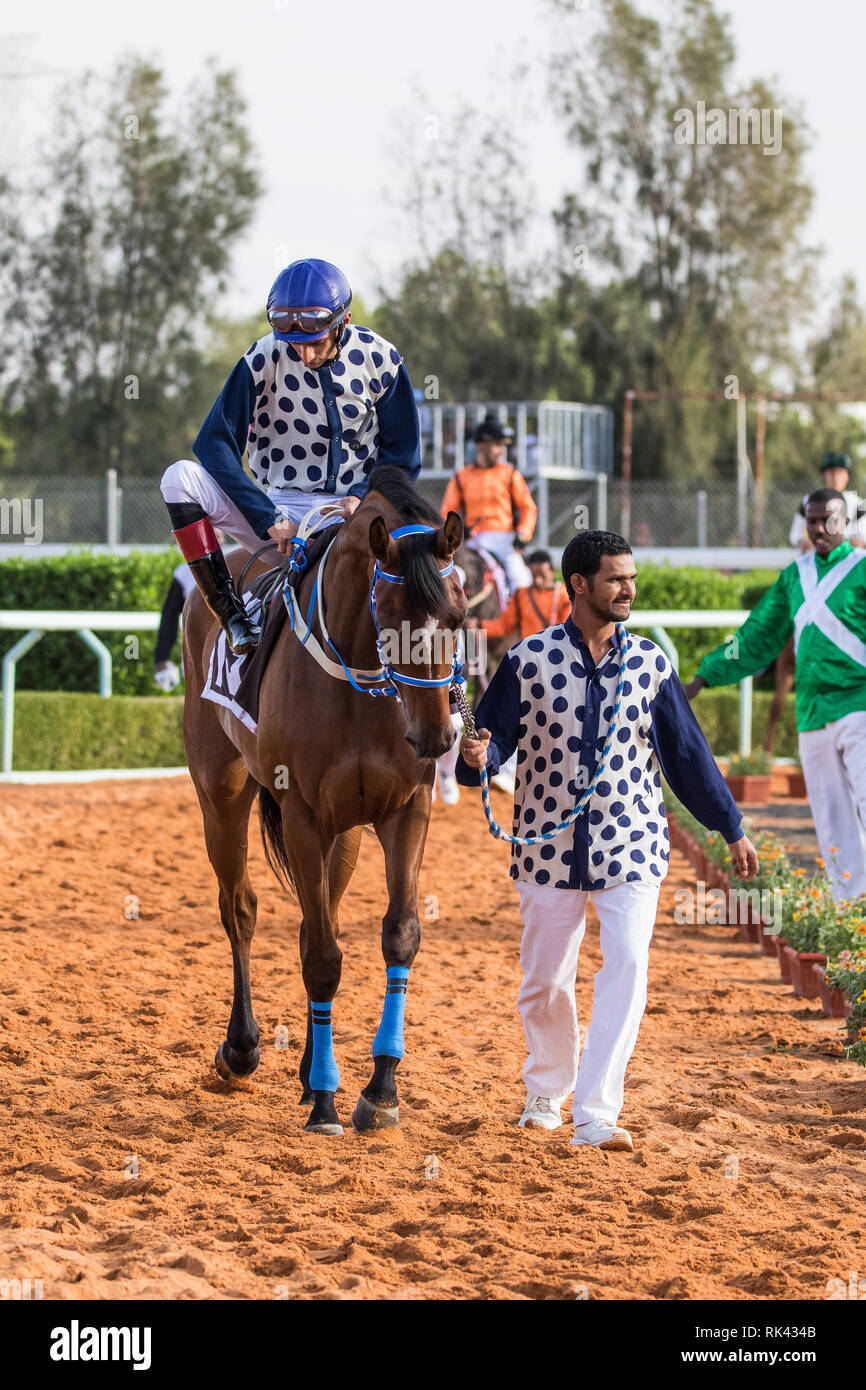 Horse racing at King Khalid Racetrack, Taif, Saudi Arabia. 23/06/2018 ...
