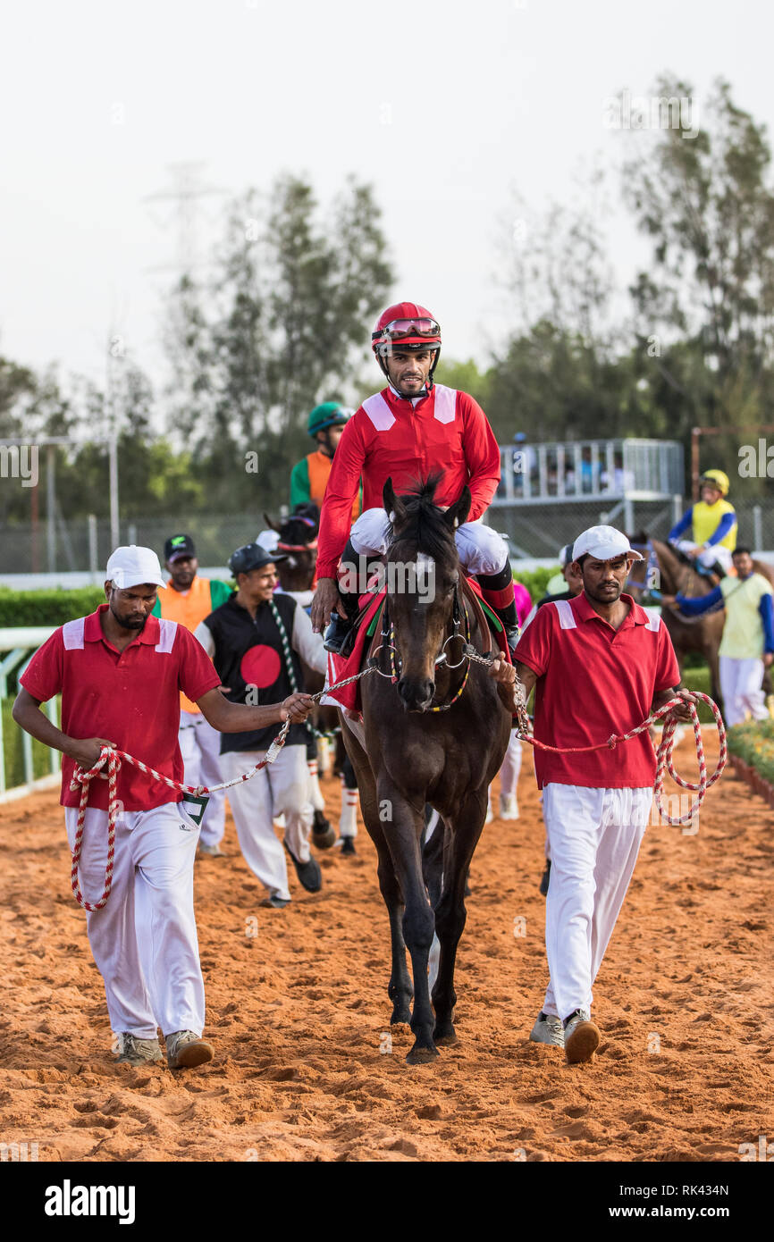 Horse racing at King Khalid Racetrack, Taif, Saudi Arabia. 23/06/2018 ...