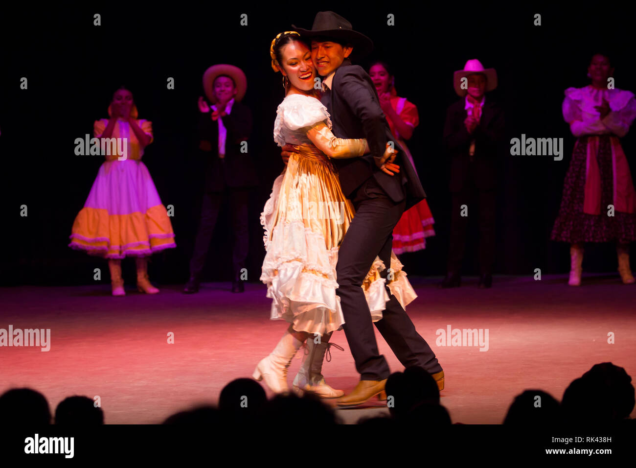 Tlaxcala, Mexico - February 08.2019 The polka dance is originally a ...