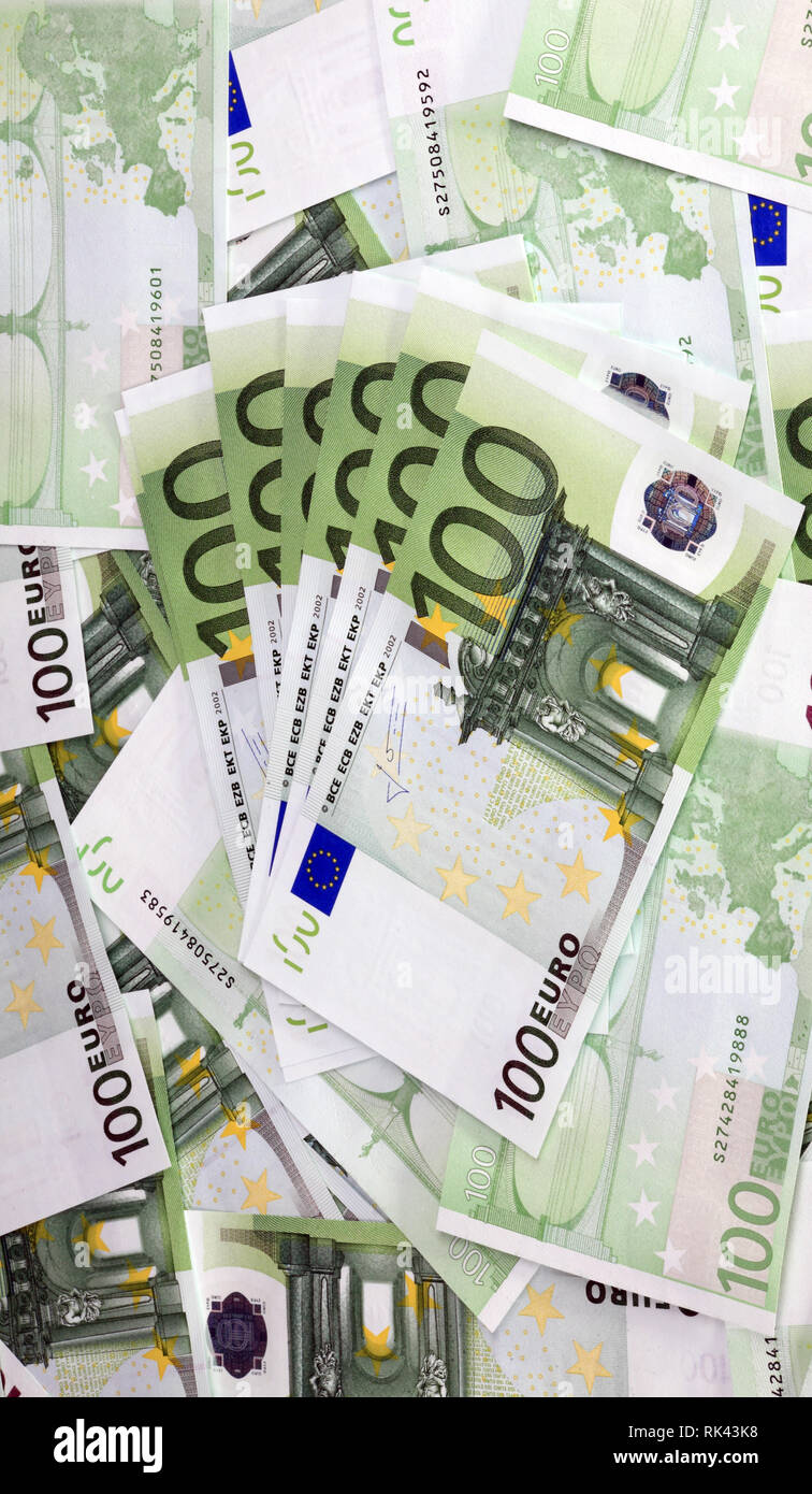 europe euros banknote of hundreds Stock Photo - Alamy