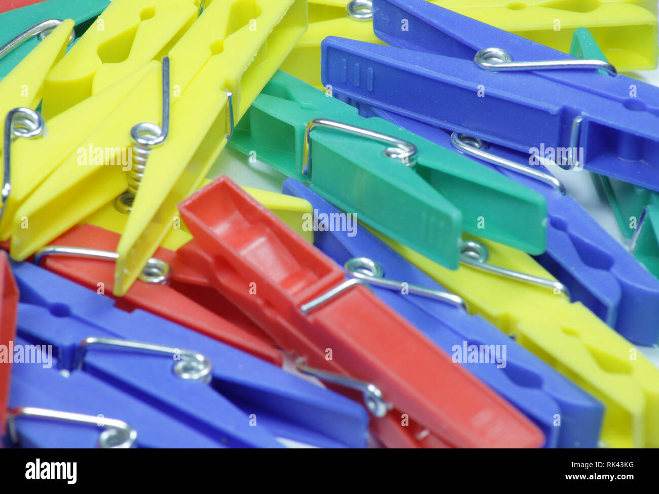 set of plastic clothespin Stock Photo - Alamy