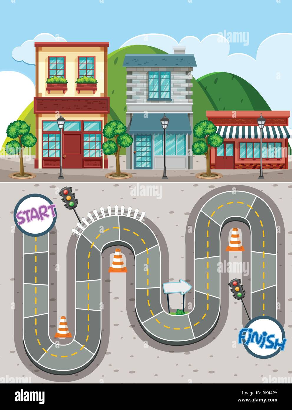 A maze game template illustration Stock Vector Image & Art - Alamy