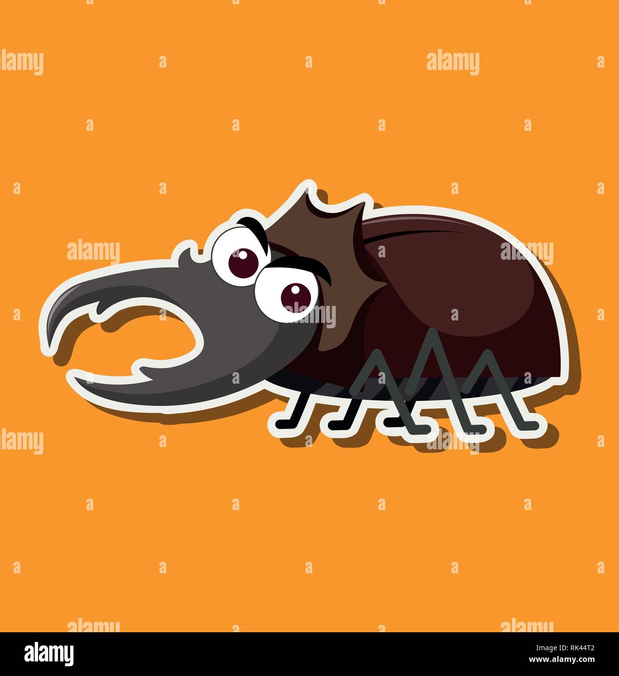 Orange beetle cartoon hi-res stock photography and images - Alamy