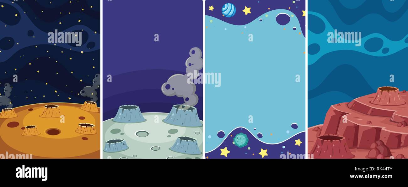Set of space template illustration Stock Vector Image & Art - Alamy