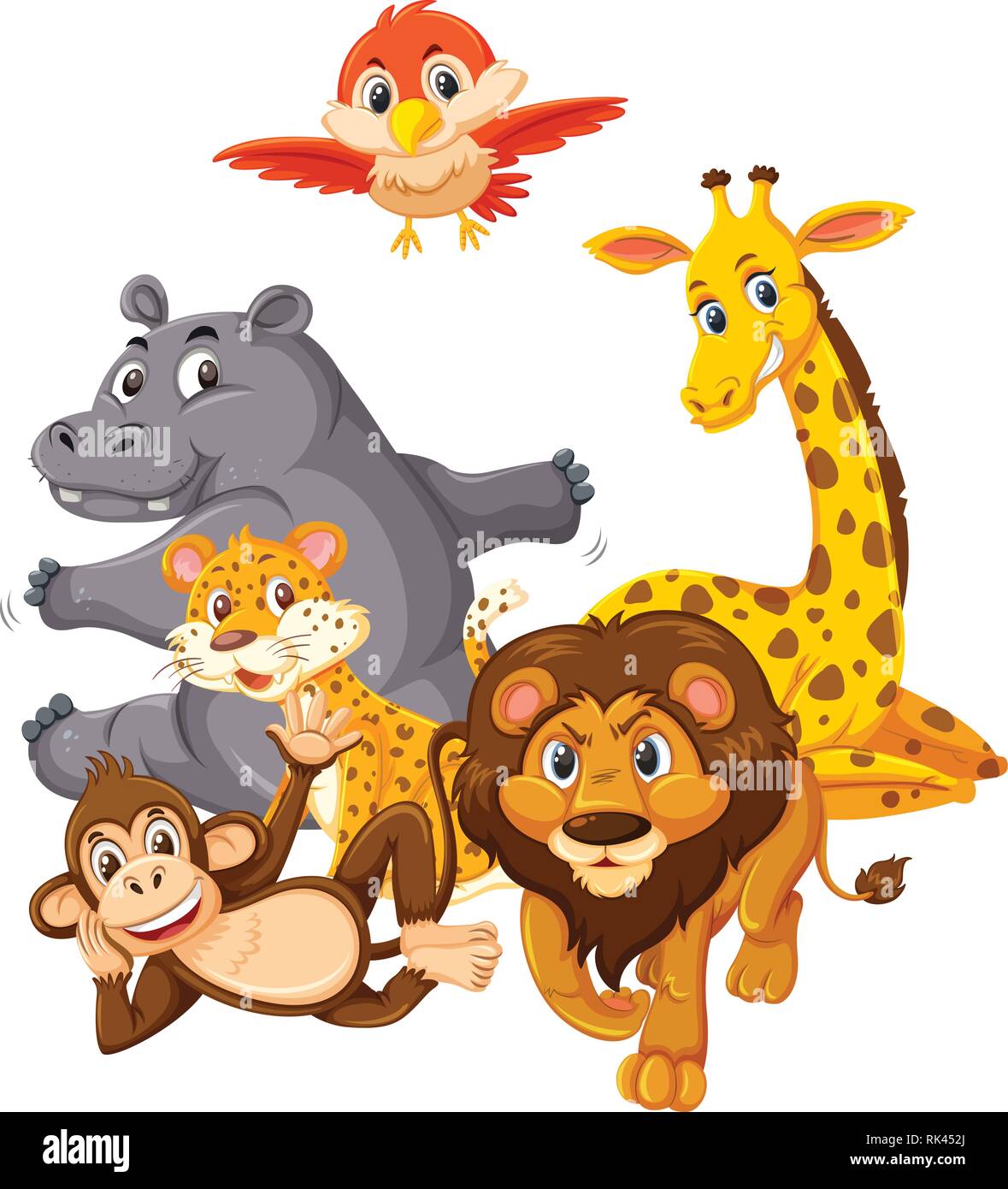 Group of wild animals illustration Stock Vector Image & Art - Alamy