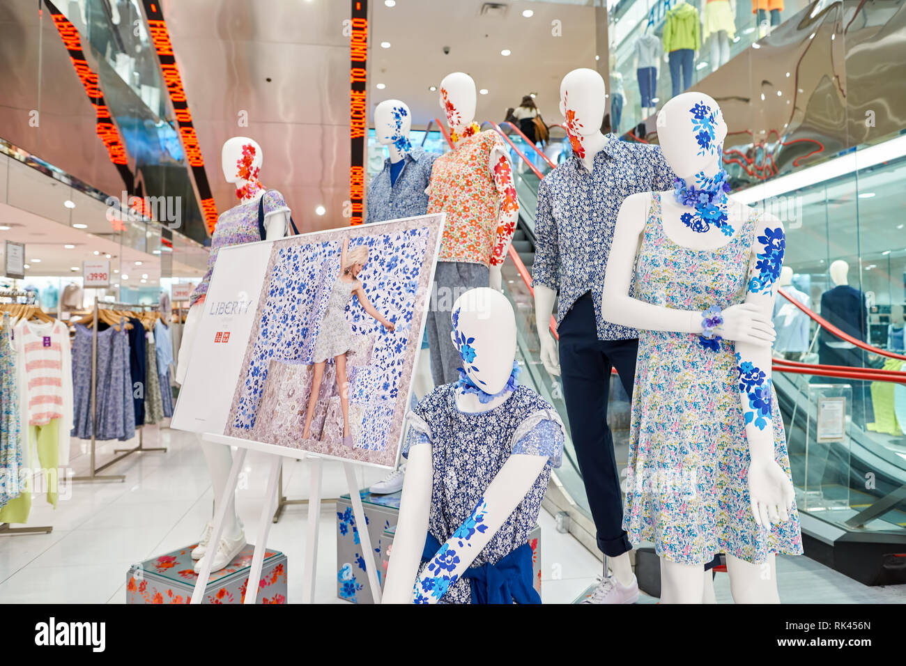 CHICAGO, IL - MARCH 24, 2016: inside of Uniqlo store. Uniqlo Co., Ltd ...