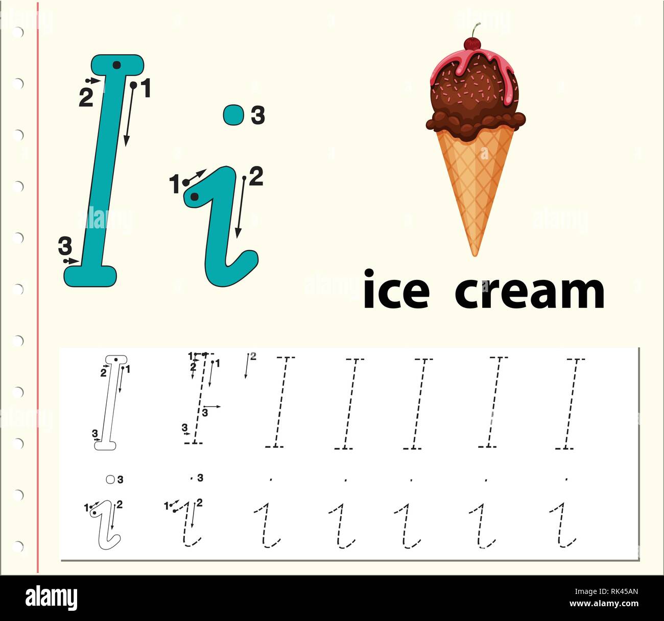 Tracing Letter I High Resolution Stock Photography and Images - Alamy