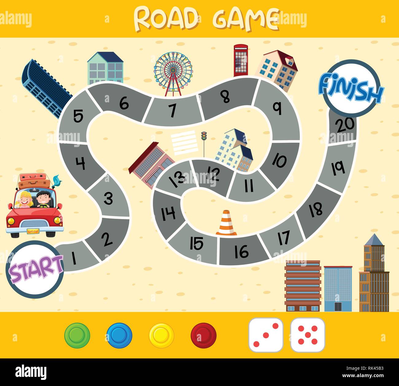 Fun maze game template illustration Stock Vector Image & Art - Alamy