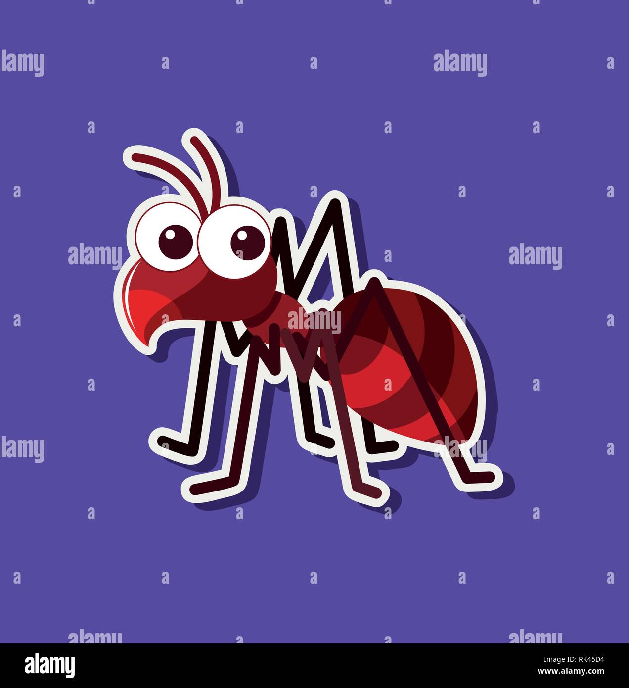 Cute ant cartoon character illustration Stock Vector Image & Art - Alamy