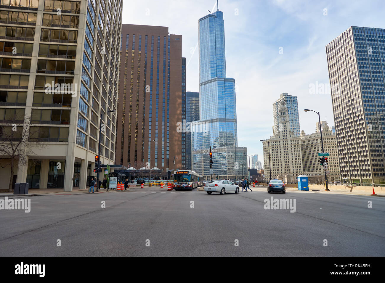 CHICAGO, IL - CIRCA MARCH, 2016: streets of Chicago at daytime. Chicago ...