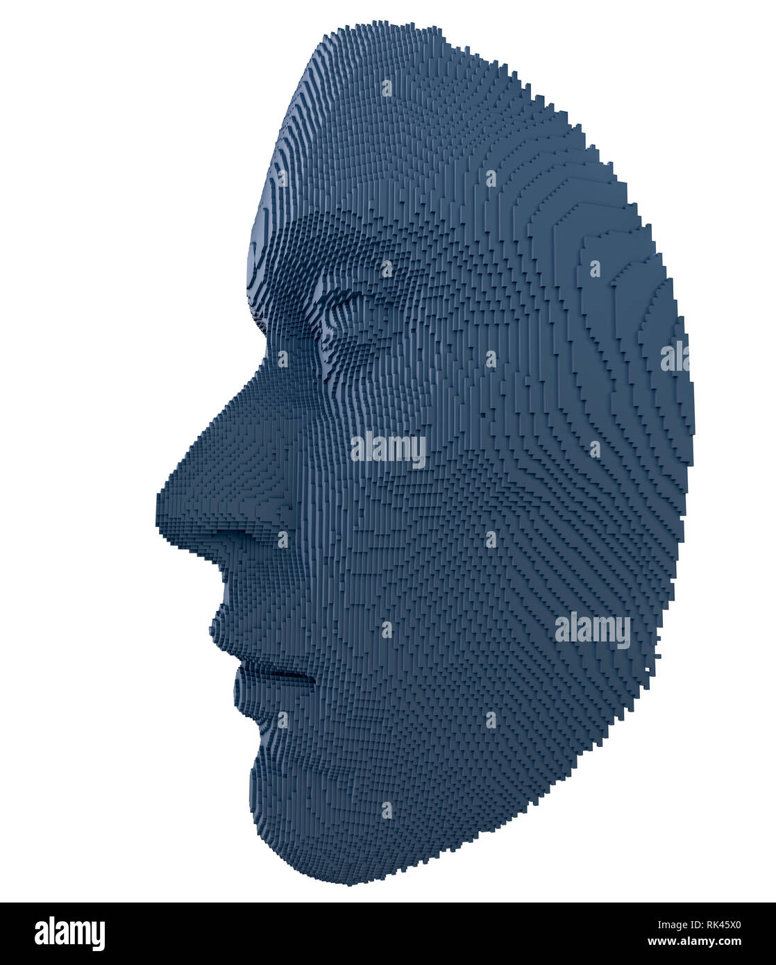 Human face machine learning Cut Out Stock Images & Pictures - Alamy