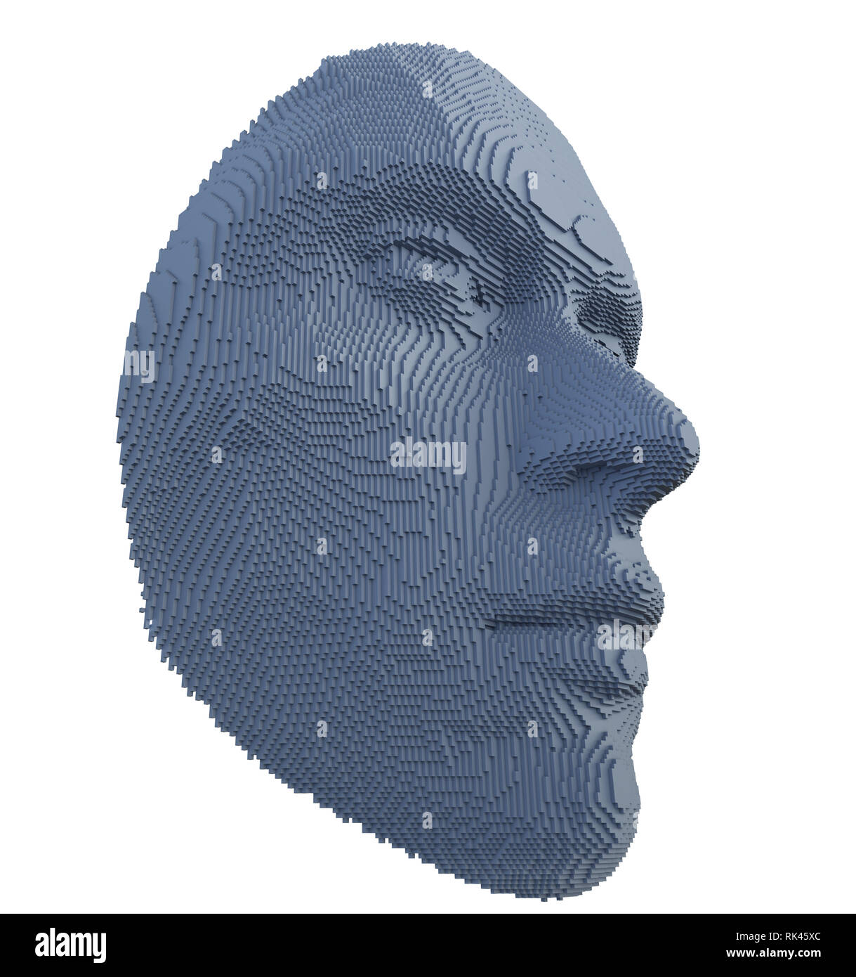 Human face machine learning Cut Out Stock Images & Pictures - Alamy