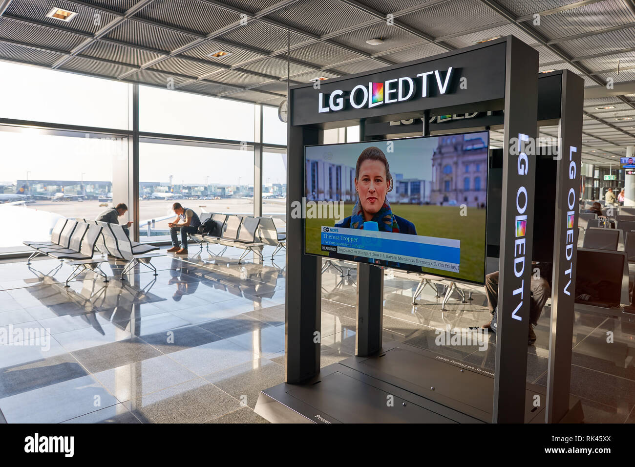 FRANKFURT, GERMANY - MARCH 13, 2016: inside of Frankfurt Airport ...
