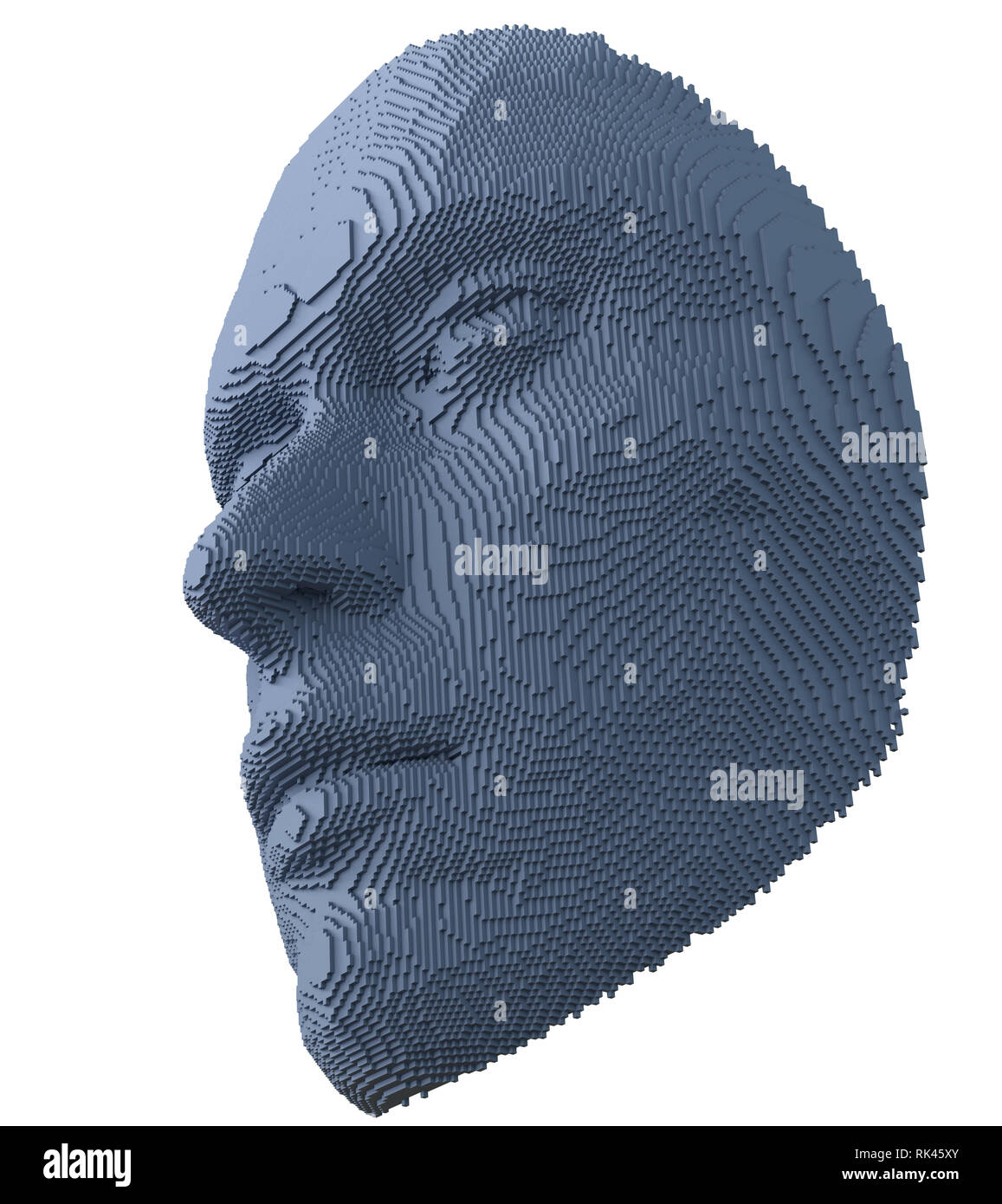 Human face machine learning Cut Out Stock Images & Pictures - Alamy