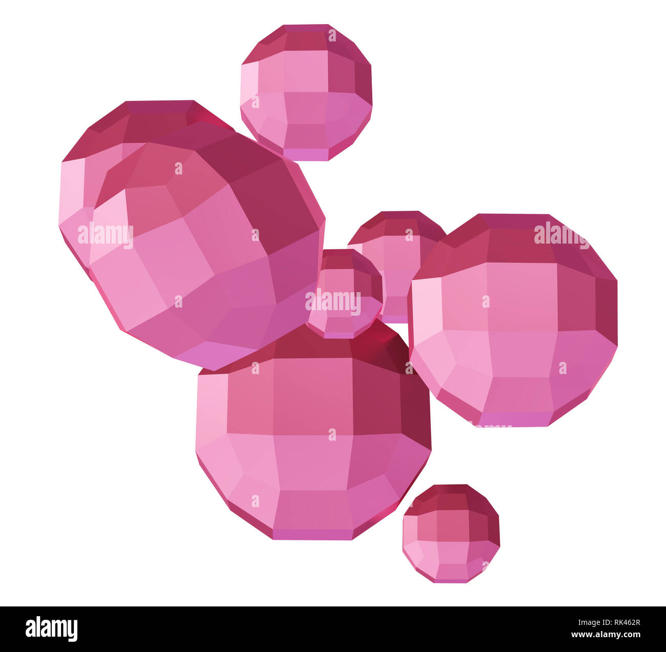Pink spheres. 3D illustration Stock Photo - Alamy