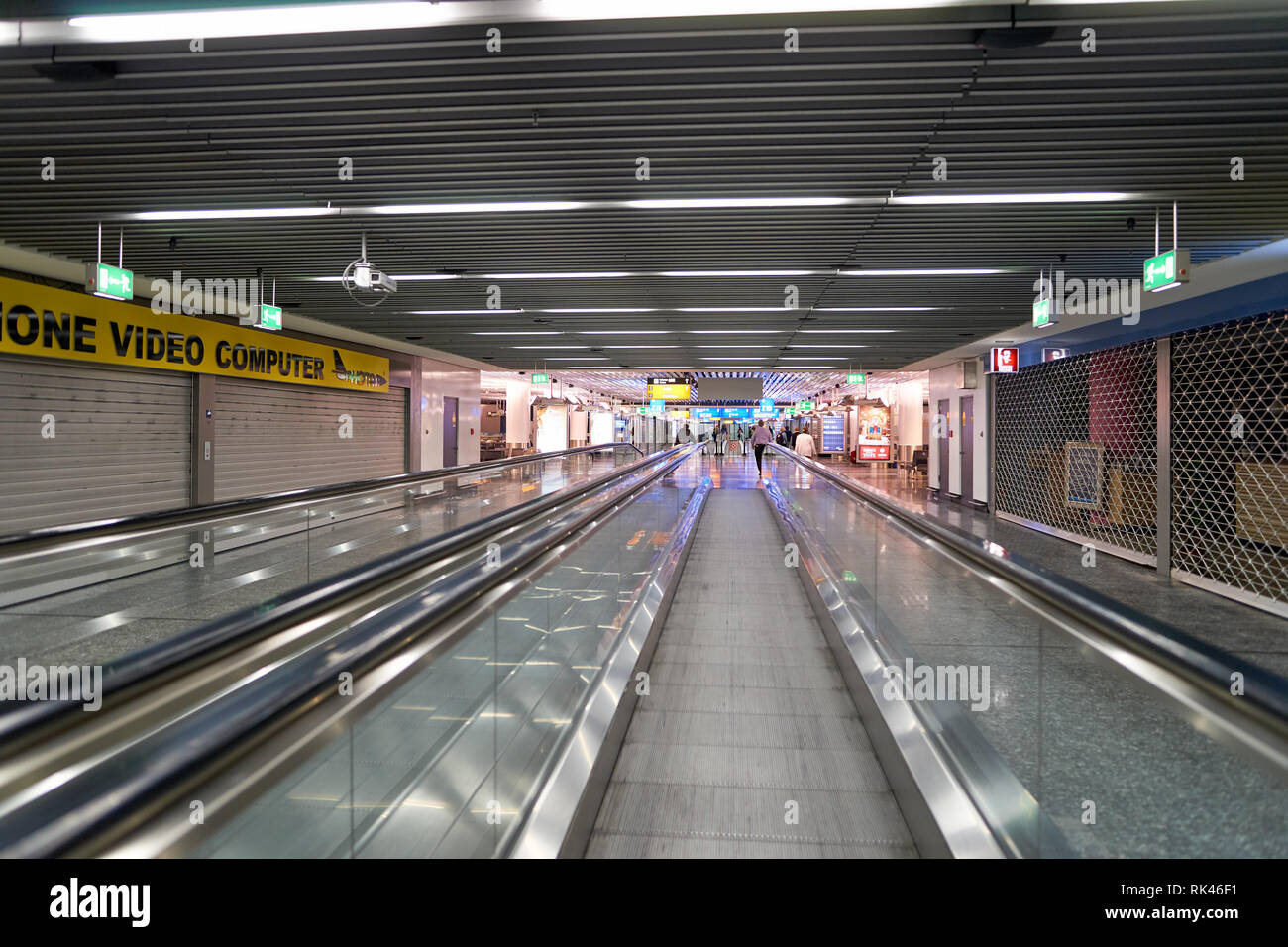 FRANKFURT, GERMANY - APRIL 07, 2016: inside of Frankfurt Airport ...