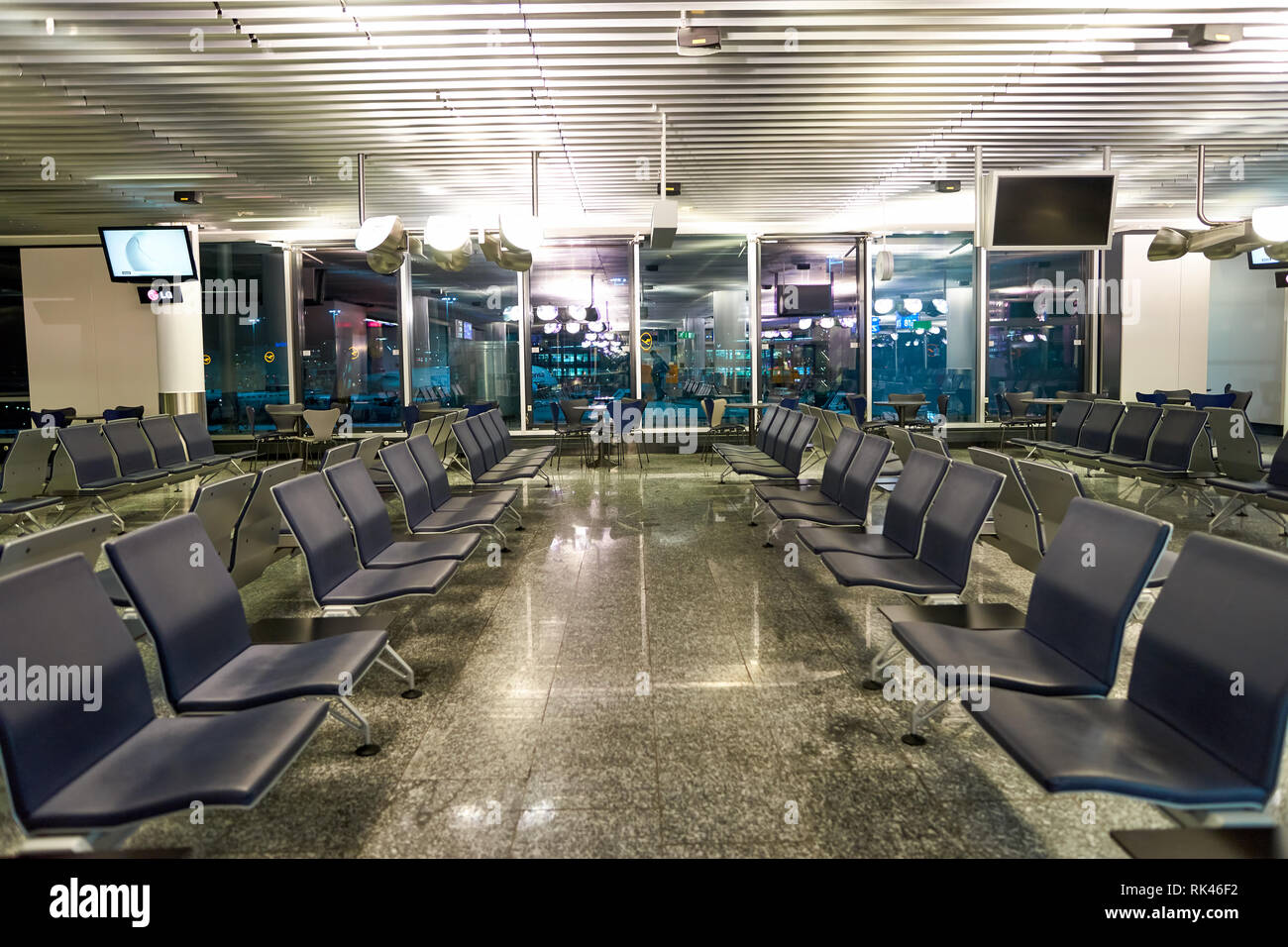 FRANKFURT, GERMANY - APRIL 07, 2016: inside of Frankfurt Airport ...