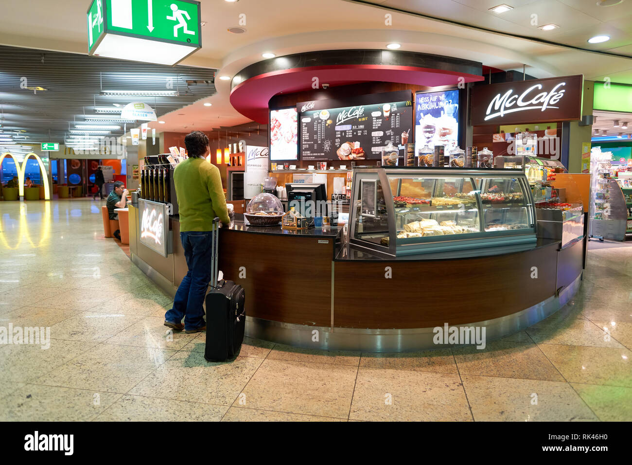 FRANKFURT, GERMANY - APRIL 07, 2016: inside of Frankfurt Airport ...