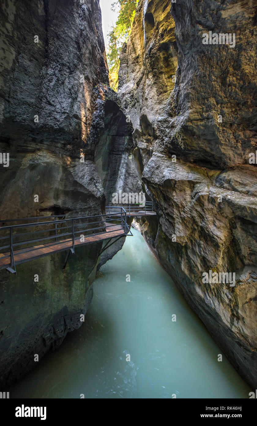 Aare gorge in Swiss alps Stock Photo - Alamy