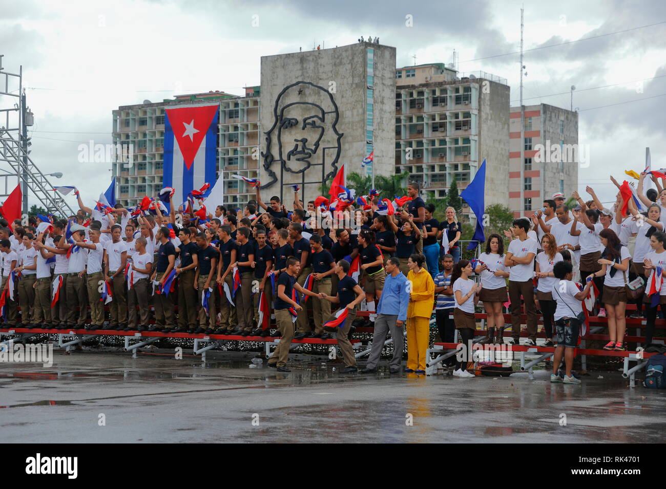 Havana, Cuba - A view from the celebration of the cortege and the march ...