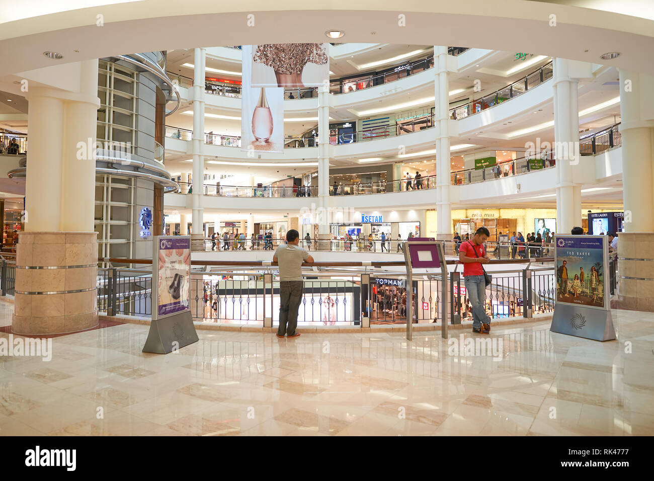 KUALA LUMPUR, MALAYSIA - MAY 09, 2016: inside of Suria KLCC. Suria KLCC ...