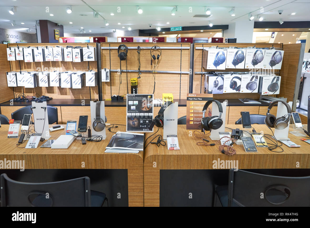KUALA LUMPUR, MALAYSIA - MAY 09, 2016: Sony Store in Suria KLCC. Suria ...