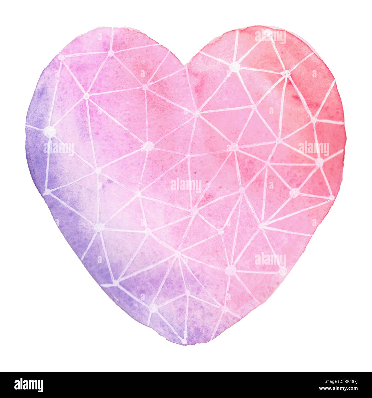 Red heart shape lines symbol Cut Out Stock Images & Pictures - Alamy