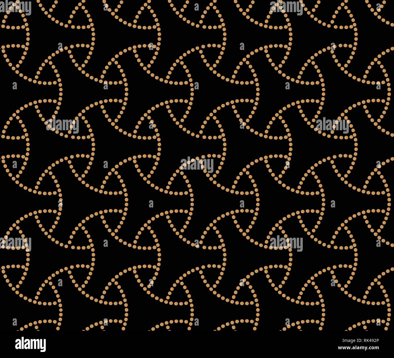 Japanese style golden seamless pattern background image round curve ...