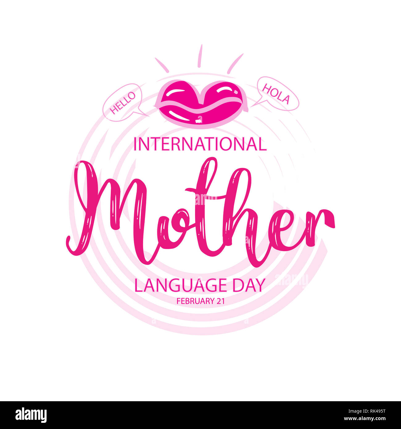 International mother language day background Stock Photo - Alamy
