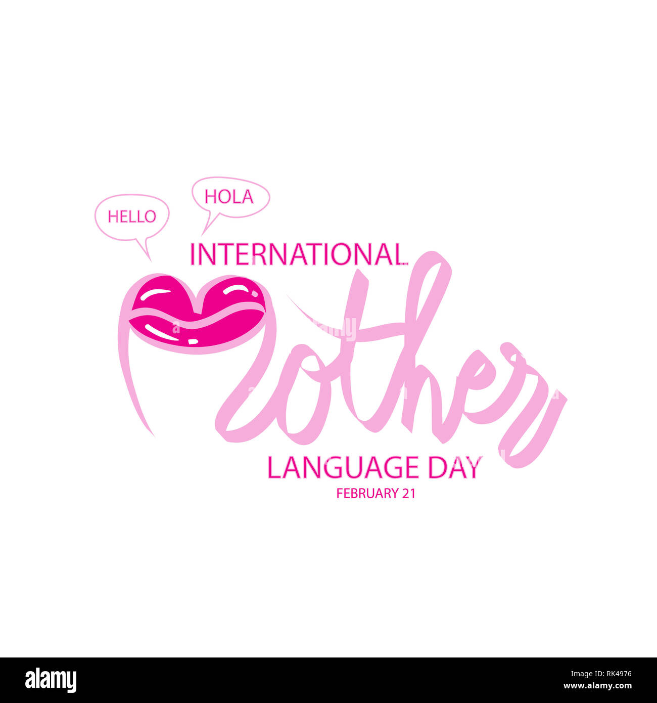 International mother language day background Stock Photo - Alamy
