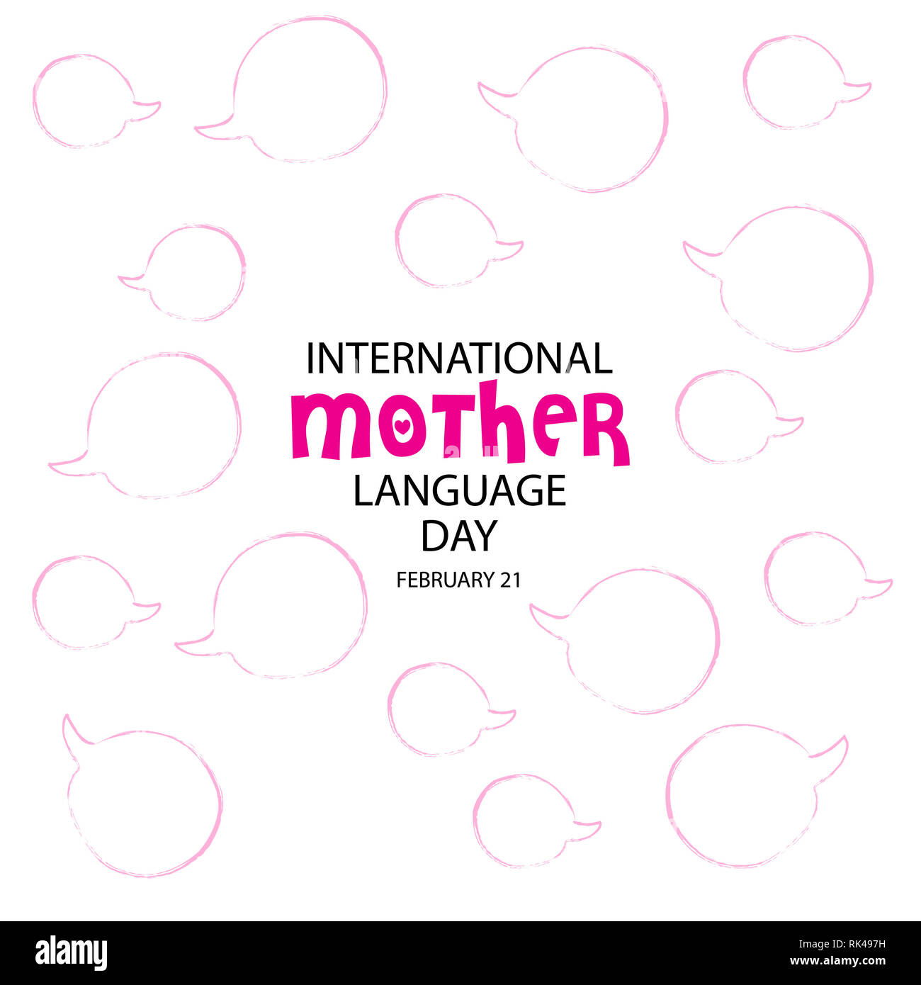 International mother language day background Stock Photo - Alamy