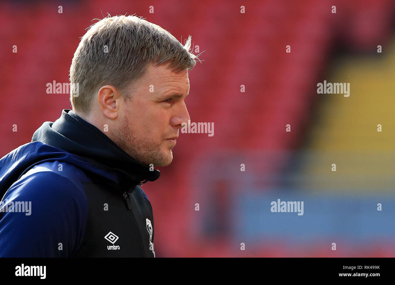 Bournemouth manager Eddie Howe inspects the pitch before the Premier ...