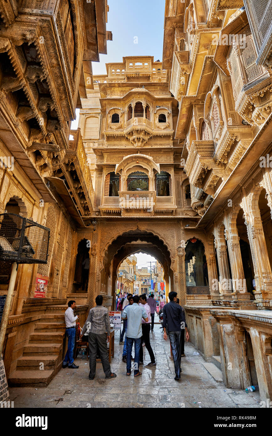 Kothari Patwa Haveli, Jaisalmer, Rajasthan, India Stock Photo - Alamy