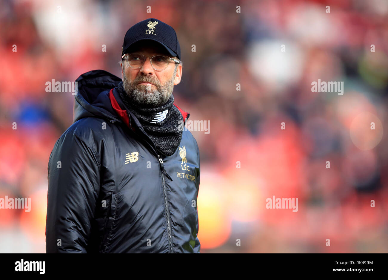 Liverpool manager Jurgen Klopp before the Premier League match at ...