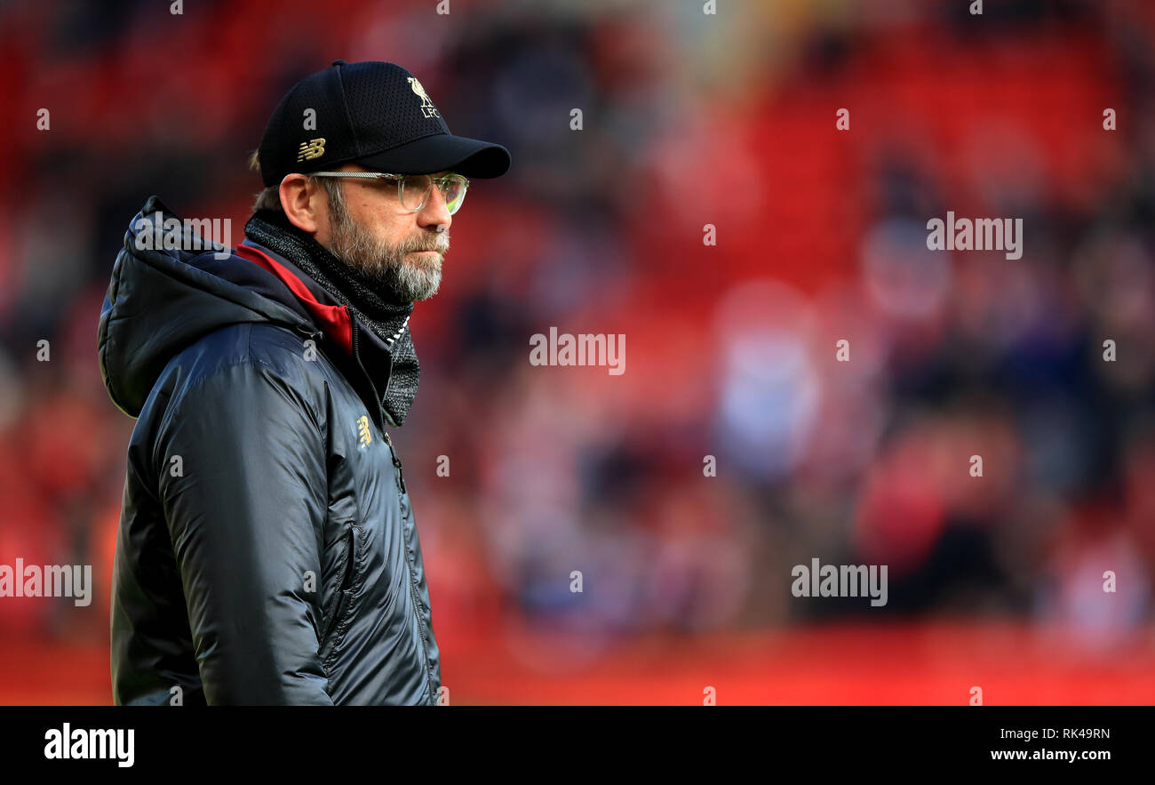 Liverpool manager Jurgen Klopp before the Premier League match at ... Liverpool manager Jurgen Klopp before the Premier League match at ...