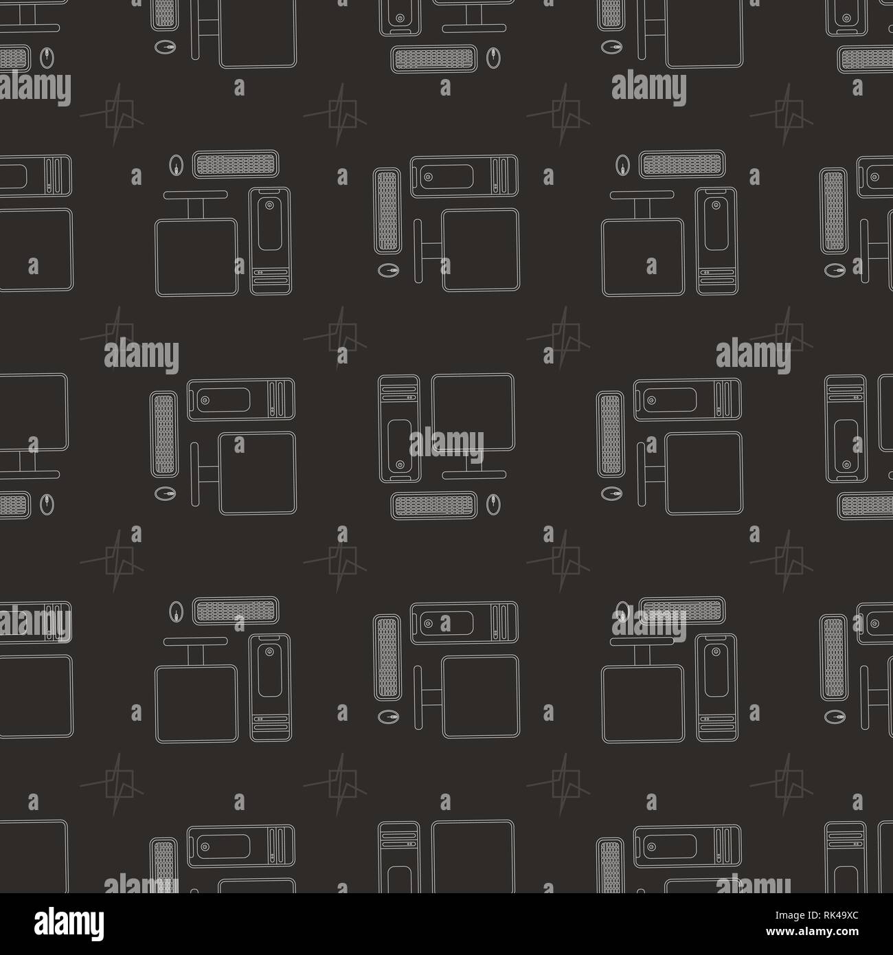 Seamless pattern desktop pc hi-res stock photography and images - Alamy