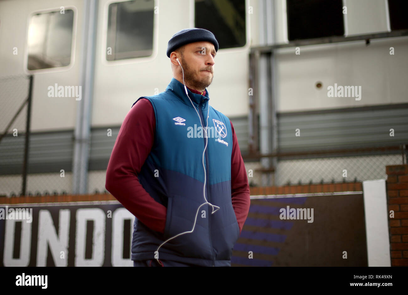 West Ham United's Marko Arnautovic arriving before the Premier League ...